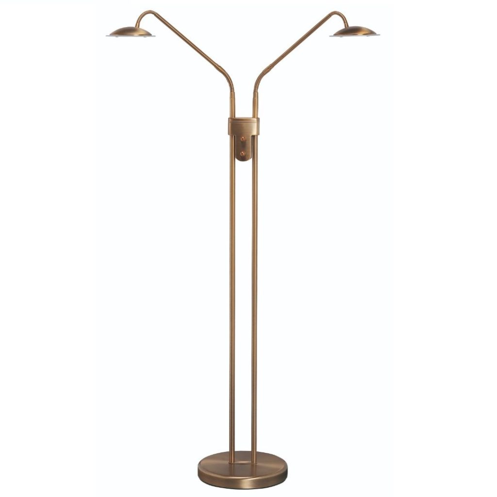 Vloerlamp Highlight Jupiter Brons met 2 Dimmers - Don Luce